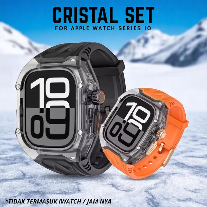 Jual Strap case iwatch 10 Sport rubber Crystal set strap iwatch 10 46mm ...