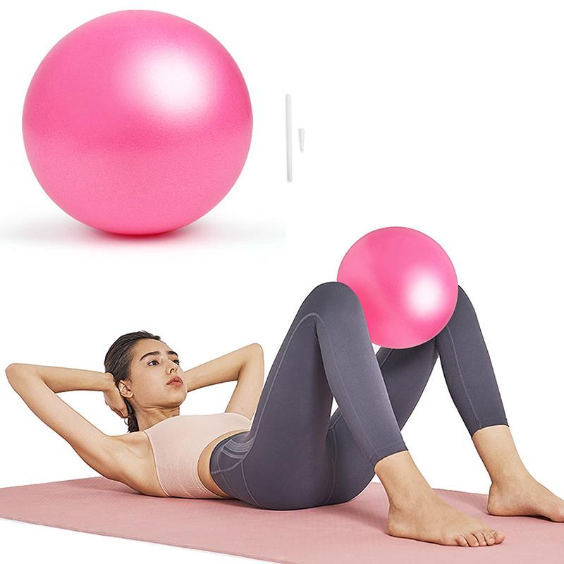 Gym Ball Small Yoga Ball 25cm with Inflatable Straw Pilates Exercise ...