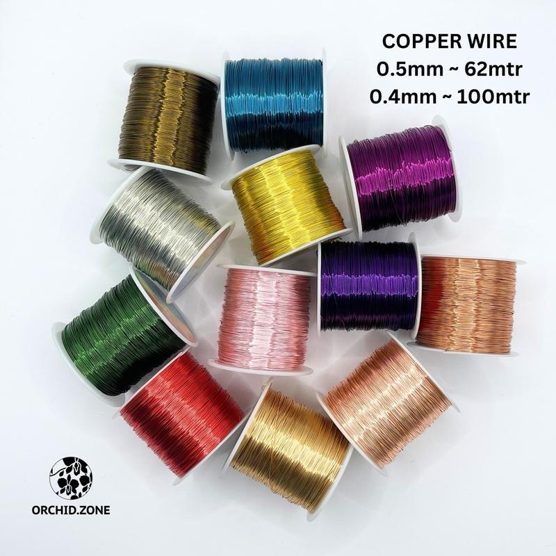 62mtr 0.5mm DAWAI COPPER WIRE FOR JEWELRY FLOWER MAKING DIY PROJECTS ...