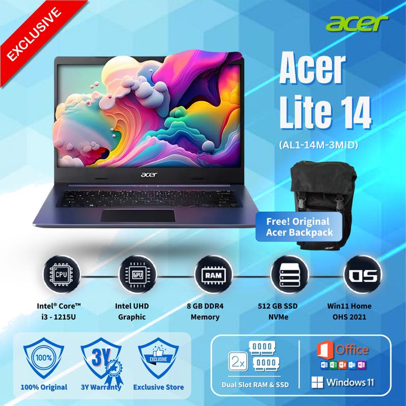 Acer Lite 14 Magical Color | i3 1215U 8GB 512GB SSD | 14.0 WUXGA - Shop ...