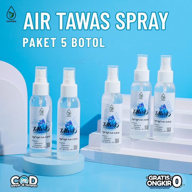 Daherba Paket 5 Botol Air Tawas Spray Deodorant Alami 100 ml deodorant ...