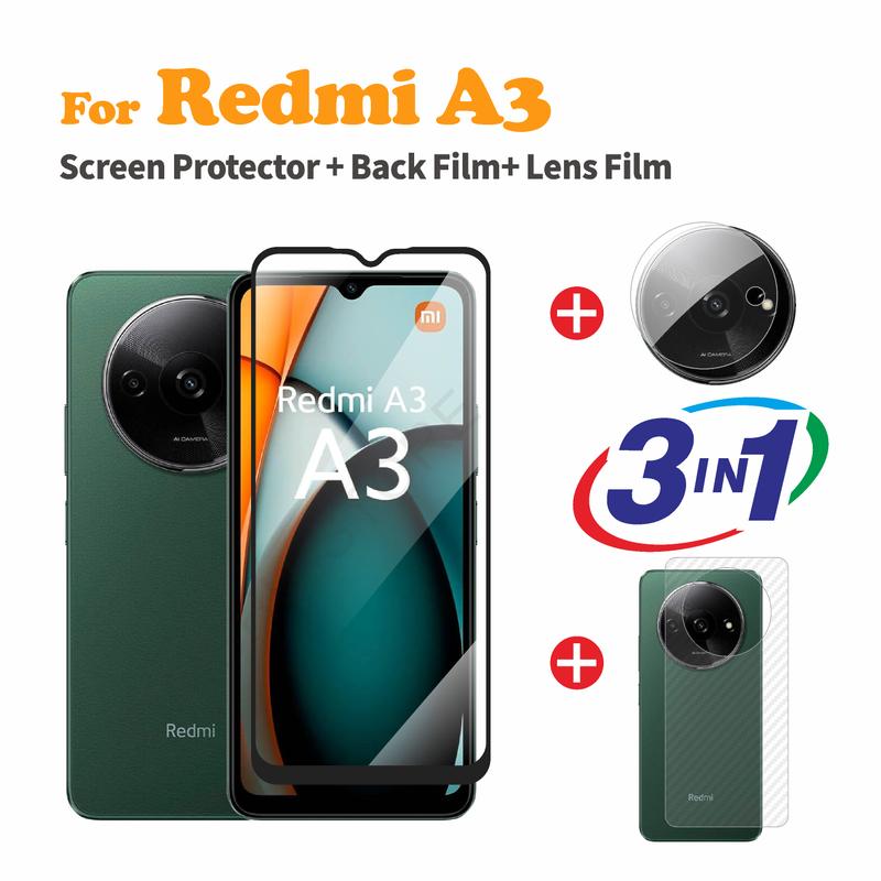 (3 in 1) For Xiaomi Redmi A3 Tempered Glass Screen Protecto - TikTok ...