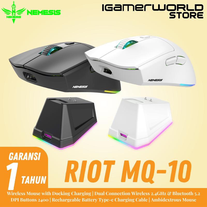 NYK Nemesis RIOT MQ10 / MQ-10 Gaming Mouse Wireless Dual Mod - Shop ...