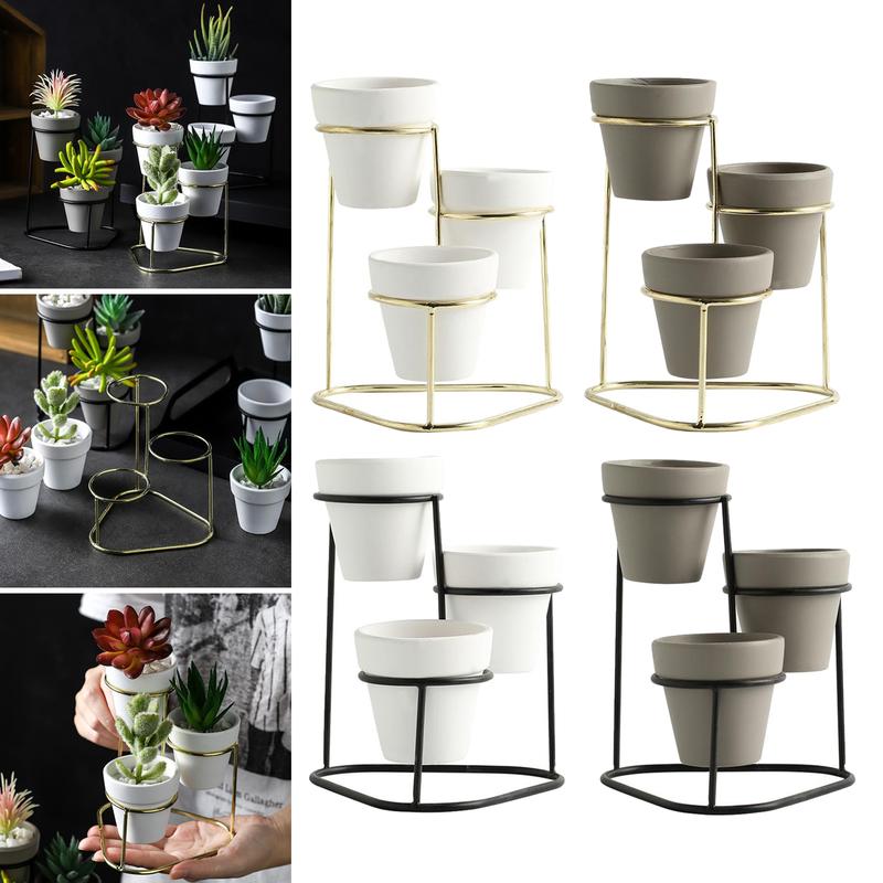 Pasu Bunga Taman Tumbuhan, Saiz Mini, dengan Pemegang dan Bakul ...