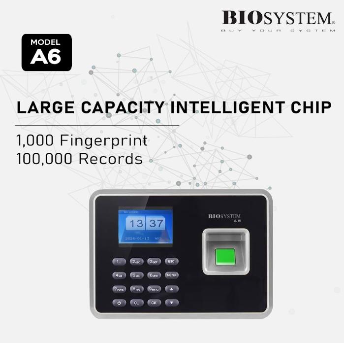 BIOSYSTEM A6 FINGER SCANNER & TIME ATTENDANCE SYSTEM - TikTok Shop Singapore