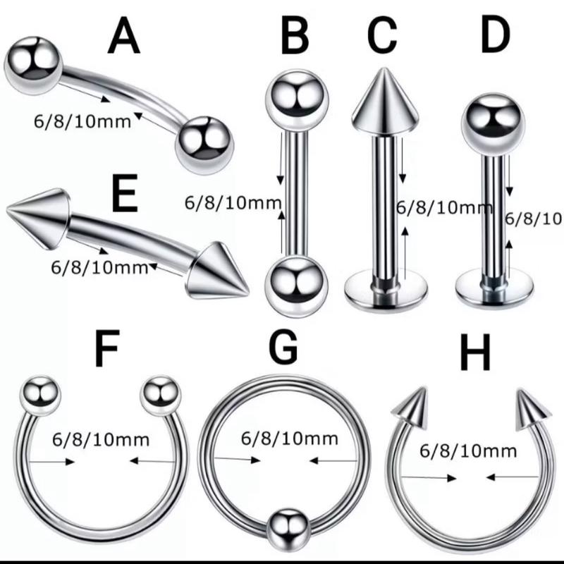 Body piercing putih-anting bibir-anting alis-anting helix-anting - Shop ...