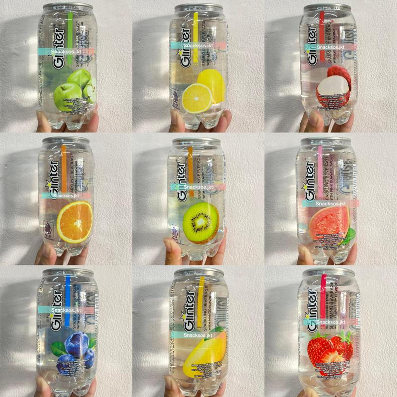 GLINTER SPARKLING WATER WITH BLUEBERRY / GREEN APPLE / KIWI / LEMON ...