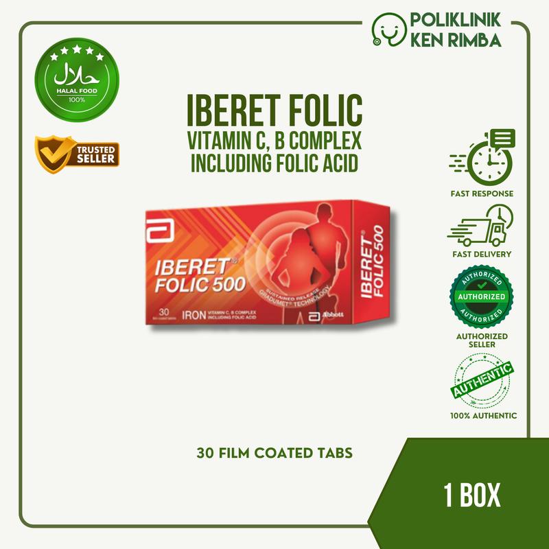 Abbott Iberet Folic 500 (30 Film-Coated Tabs) - TikTok Shop Malaysia