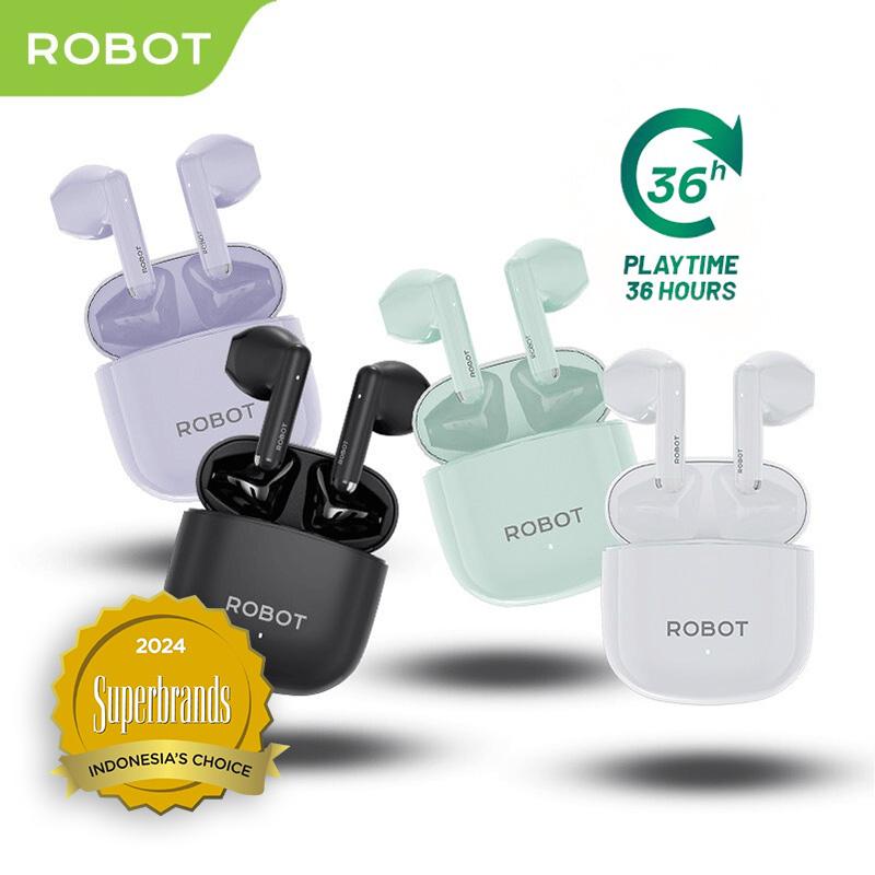 ROBOT Wireless Earphone T60 Airbuds Bass Bluetooth 5.3 7H play - Shop ...
