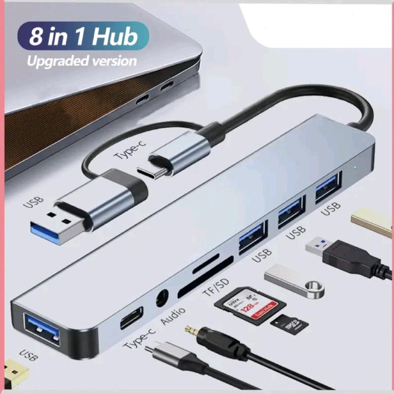 ADAPTOR 8 IN 1 HUB CONNECTER USB 8 TITIK USB HUB - Shop | Tokopedia