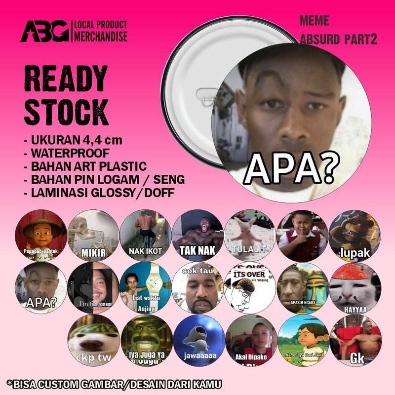 PIN dan Gantungan Kunci MEME ABSURD PART 2 BIKIN NGAKAK - Shop | Tokopedia