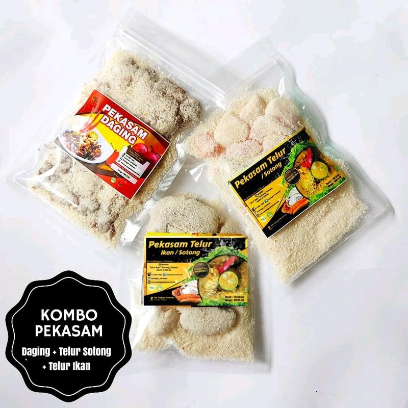 3 Pekasam Daging Telur Sotong Telur Ikan Makanan Tradtional Malay ...