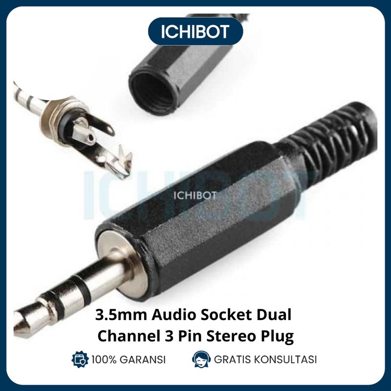 3.5mm Audio Socket Dual Channel 3 Pin Stereo Plug 3.5 Connector - Shop ...