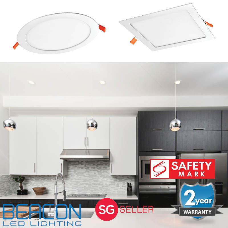 BEACON LED Ultra Slim ROUND/SQUARE Downlight 6W/9W/12W/15W/18W/24W - 2 ...