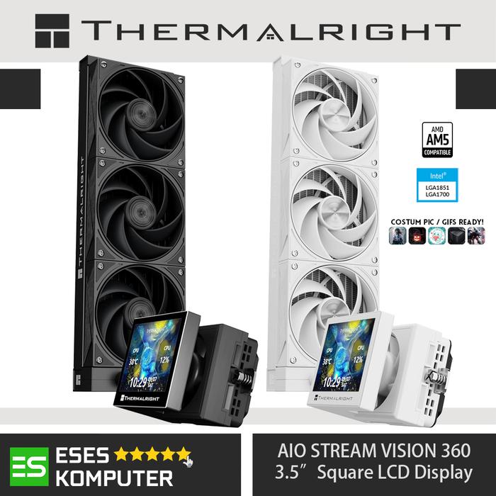 Promo AIO THERMALRIGHT STREAM VISION 360 3.5" Square LCD Display ...
