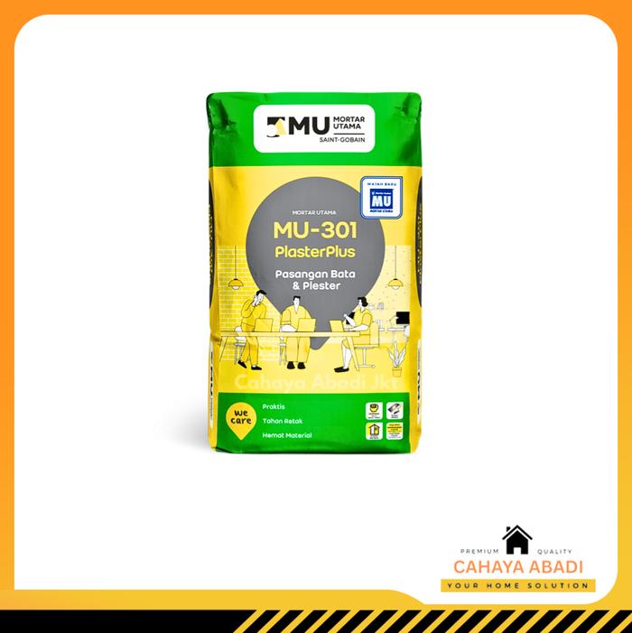 Jual MU 301 / MU-301 PlasterPlus Mortar Instan 40Kg untuk Pasangan Bata ...
