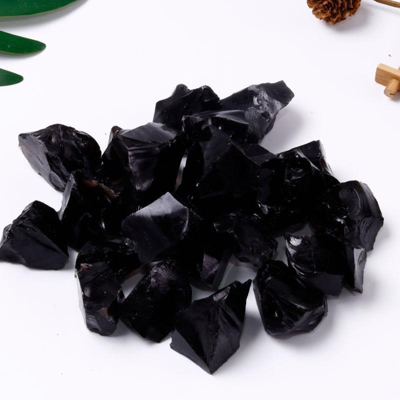 Batu Mentah Alamiah Obsidian, Hiasan Pasu Bunga Kristal Naga - TikTok ...