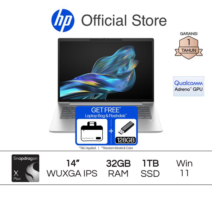 Promo Laptop HP Elitebook 6 G1q Snapdragon X Plus Qualcomm Adreno 32GB ...