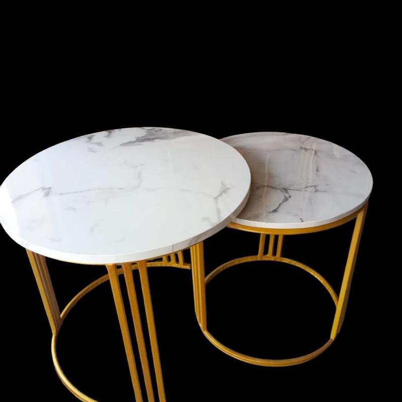 meja Pilar Lurus rangka besi top table HPL marmer Furniture - Shop ...