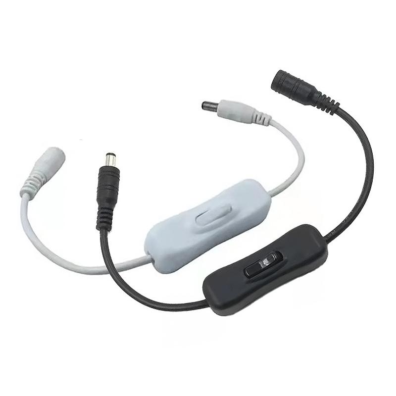 5.5Mm X 2.1Mm Dc Power Plug Extension Cord With On/Off Switch Male To ...