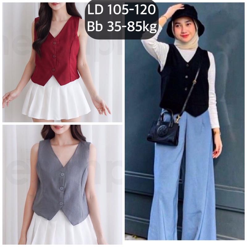 VEST ROMPI BASIC KOREAN STYLE LD 105-120 OUTER - Shop | Tokopedia