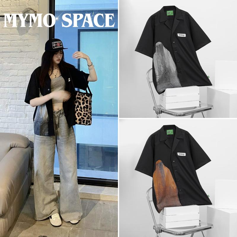Sơ Mi Nam Nữ Mymo Space " GHOST " 2 Color - Vải Lụa CNK Mềm Mịn - TikTok Shop Vietnam