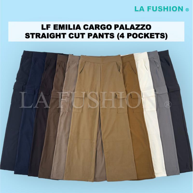 LA FUSHION EMILIA CARGO NEW STYLE STRAIGHT CUT PANTS (4 POCKETS ...
