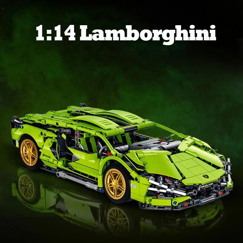 Lamborghini Adult Boy Toy with Lightin1:14 Model Building Block ...