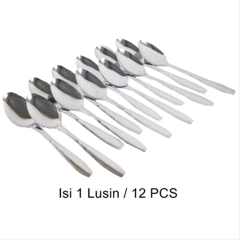 1 lusin sendok Stainless sendok makan isi 12 pcs - Shop | Tokopedia