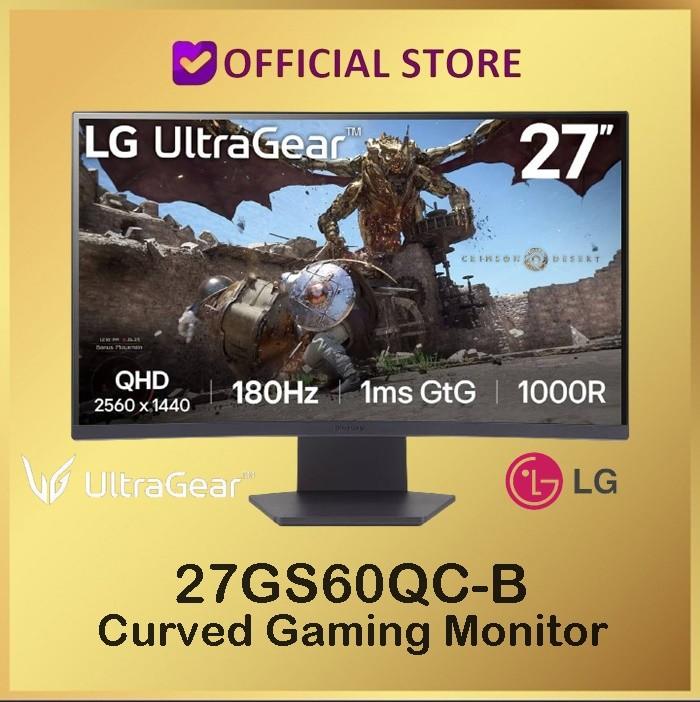 Monitor LG UltraGear 27GS60QC-B 27" QHD Curved Gaming Monito - Shop ...