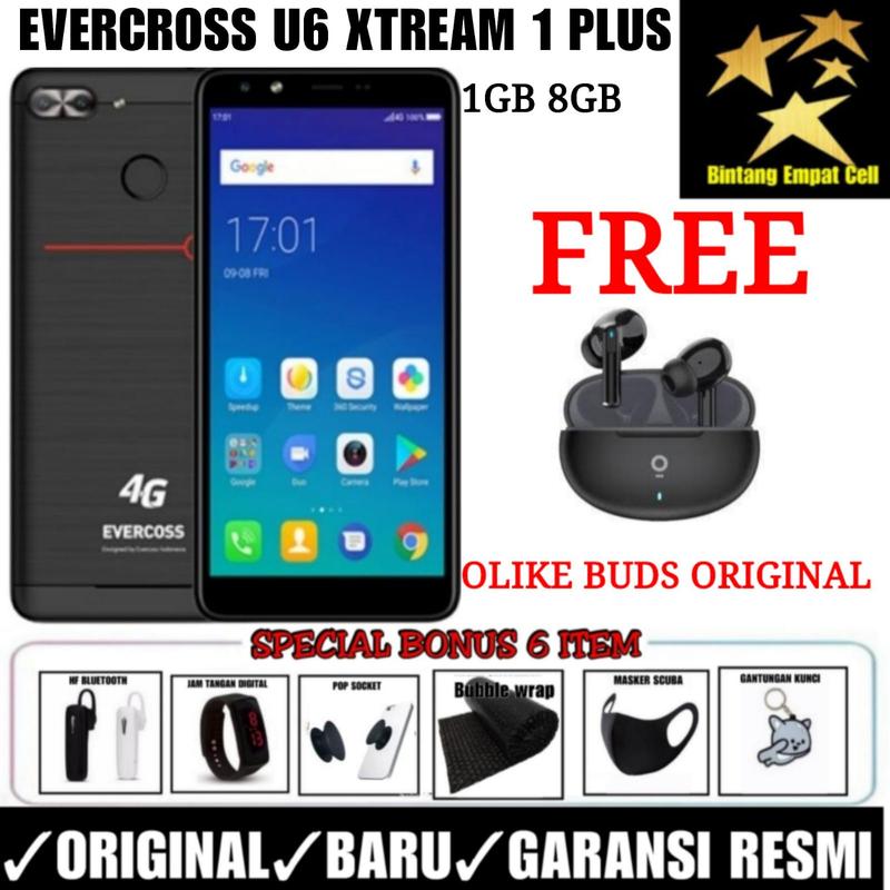 (EXCLUSIVE ANDRIYADISHOP) EVERCOSS U6 XTREAM 1 PLUS RAM 1GB INTERNAL ...