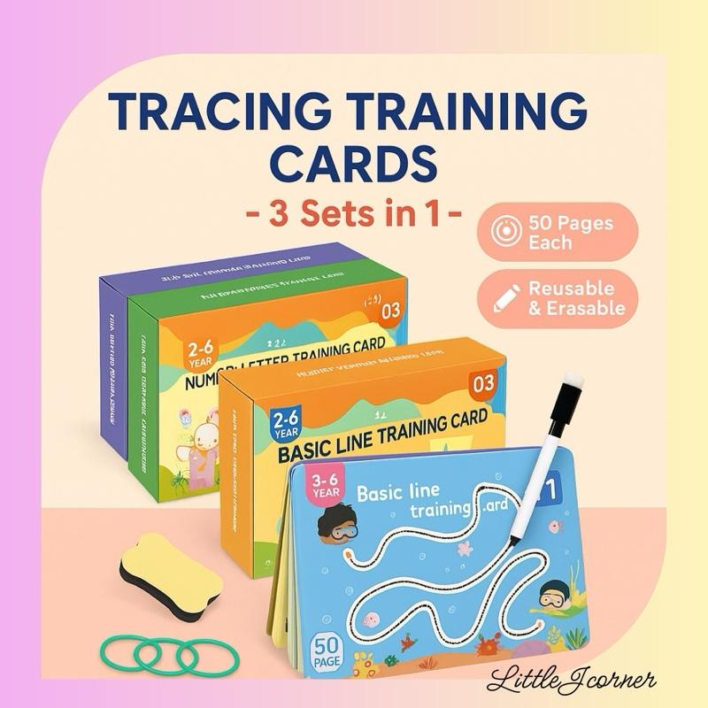 Kids Tracing Cards Set 3-in-1 Reusable Learning Boards - TikTok Shop ...