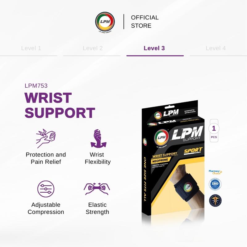 LPM Wrist Guard 753 Adjustable Compression Wrist Support Neoprene ...