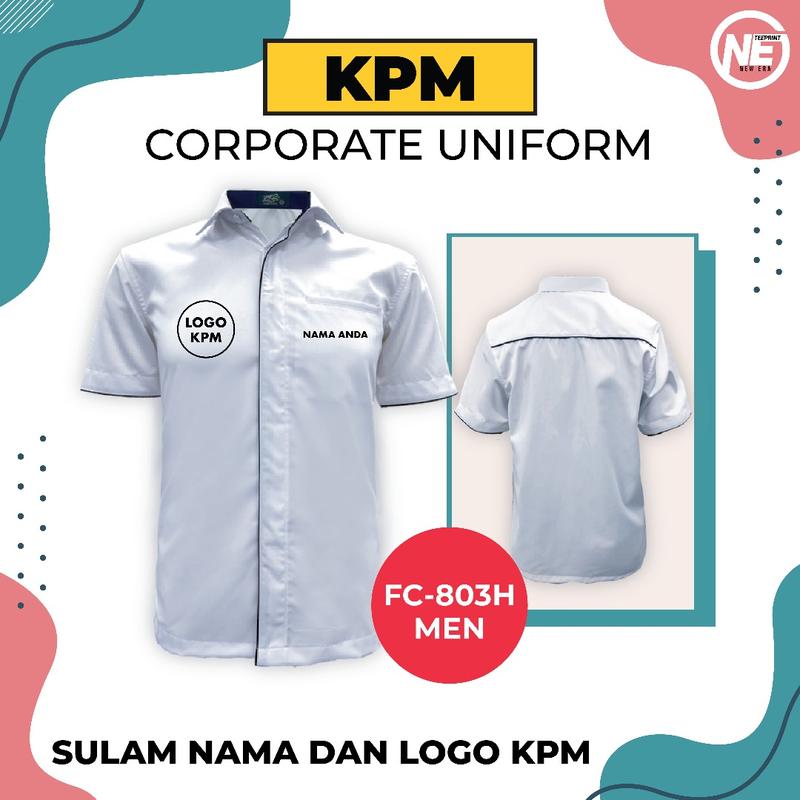 BAJU KORPORAT KPM LELAKI -SIAP SULAM LOGO DAN NAMA (SHORT SLEEVE) - TikTok Shop Malaysia