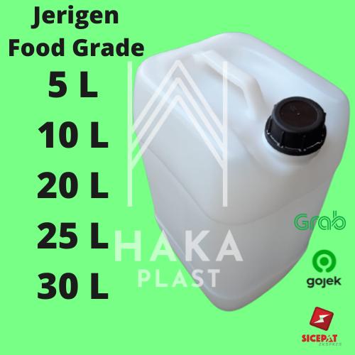 Jual Jerigen plastik Baru 5 10 20 25 30 Liter L Dirigen Putih derigen ...