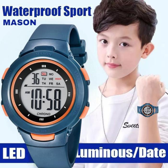 Jual Jam tangan anak laki laki jam tangan digital anti air tali karet ...