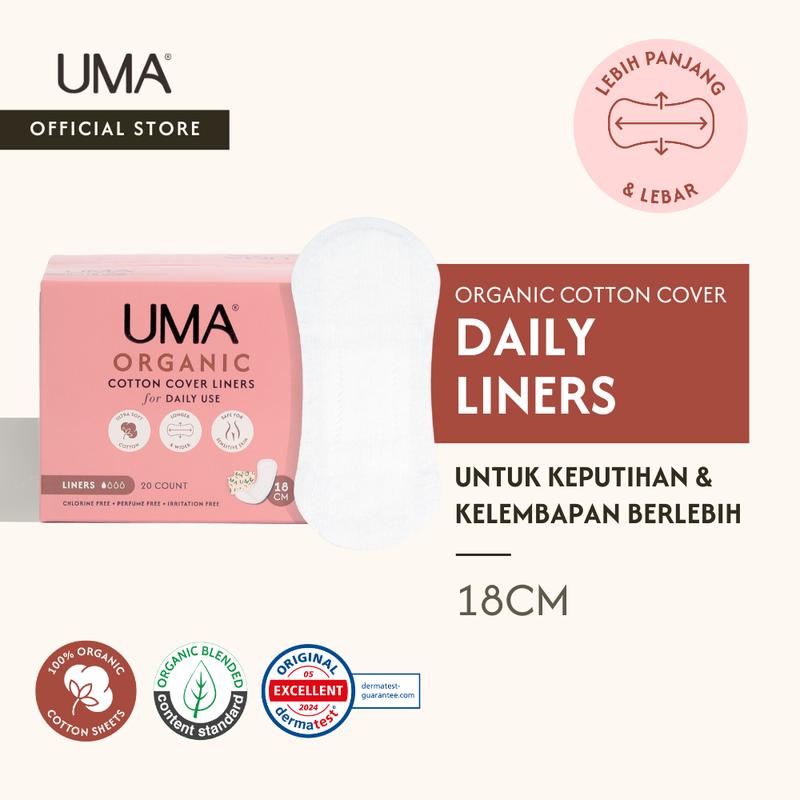 UMA Daily Liners 18cm | Pantyliners Organik - Shop | Tokopedia