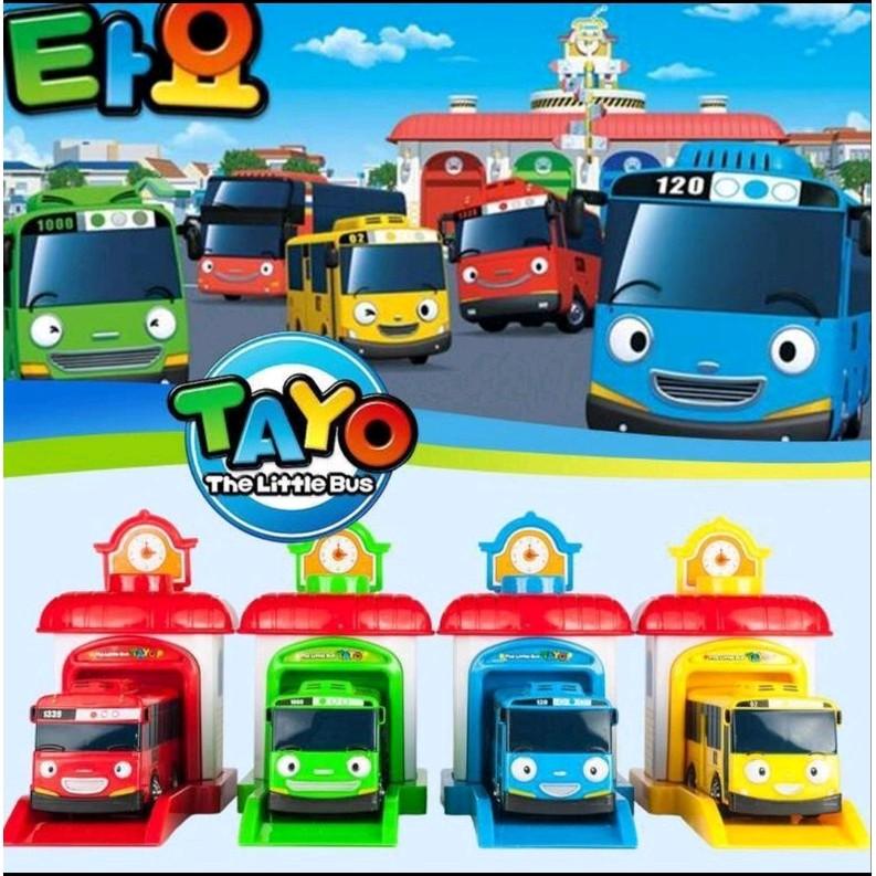 4pcs Set - Tayo Little Bus Shooting Garage with Sliding Door - TikTok ...