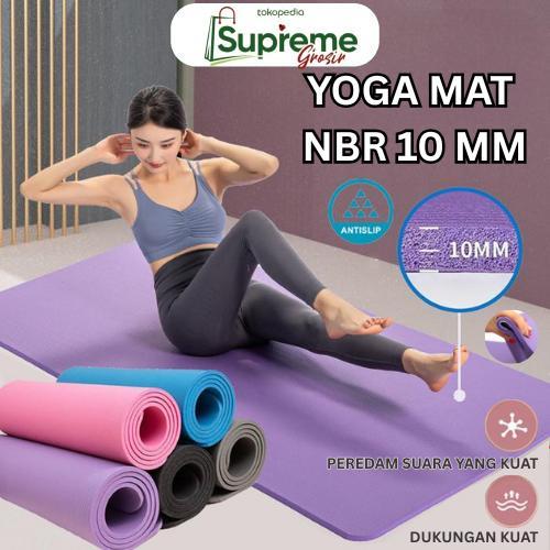 Matras Yoga Mat Nbr 10Mm Gym Karpet Senam Yogamat Anti Slip Free Tas ...