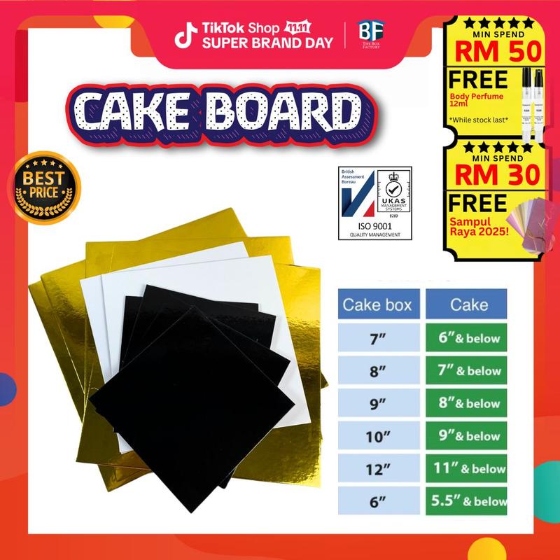 Cake Board Square | Empat Segi Papan Kek | High Quality Thick - TikTok ...