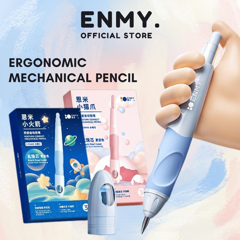 ENMY 3.15mm HB/2B Ergonomic Grip Retractable Pencil with Sharpener ...
