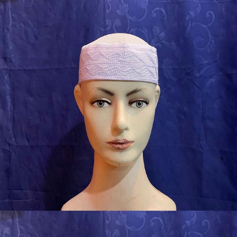Peci madinah peci jaring peci ikaf 5 cm Putih - Shop | Tokopedia