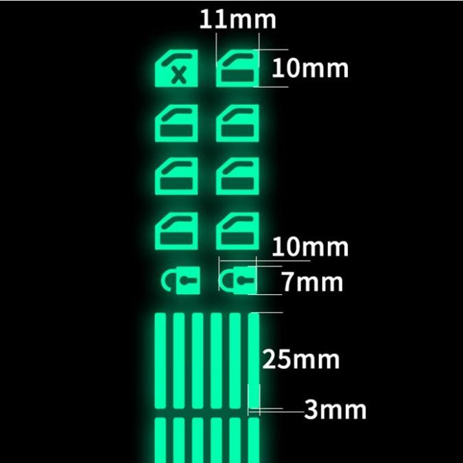 Car function buttons, luminous stickers, switch buttons, fluorescent ...