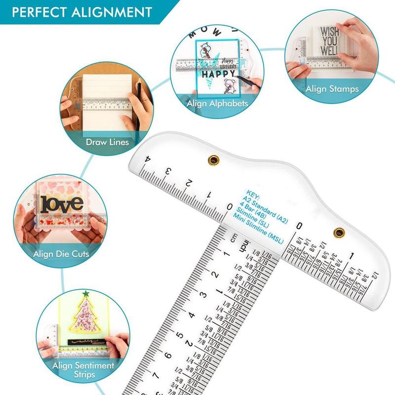 6 Inches T-Square Ruler Acrylic Clear T-Square Ruler for Eas - TikTok ...