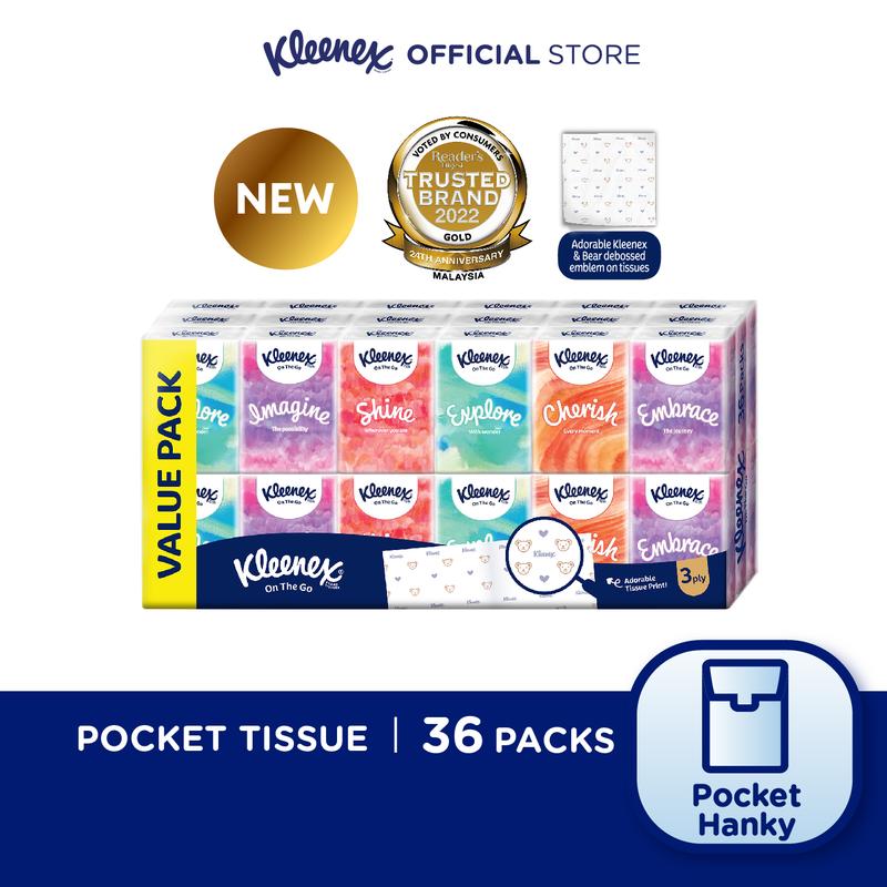 Kleenex Classic Hanky Pack Jumbo Pocket Tissue 3 ply (9s x 3 - TikTok ...