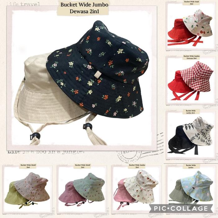 Jual Bucket Wide JUMBO SATU TOPI bisa bolak-balik - bucket selebgram ...