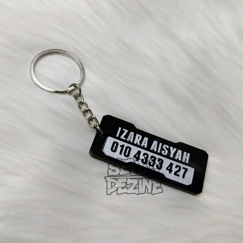 Keychain Nama Engraved Acrylic - TikTok Shop Malaysia