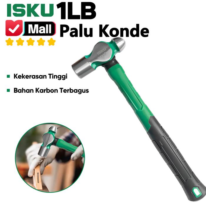 Promo ISKU Palu Konde 1LB Ball Pein Hammer Heavy Duty Martil Bulat Besi ...