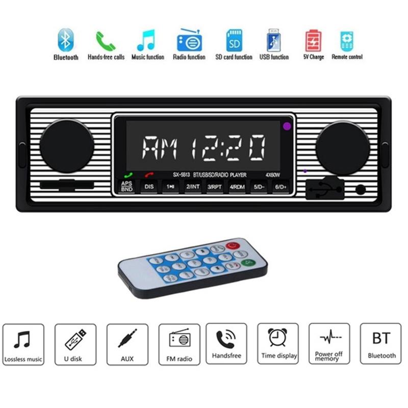 Bluetooth Retro Car Radio MP3 Player Stereo USB AUX Classic Car ...
