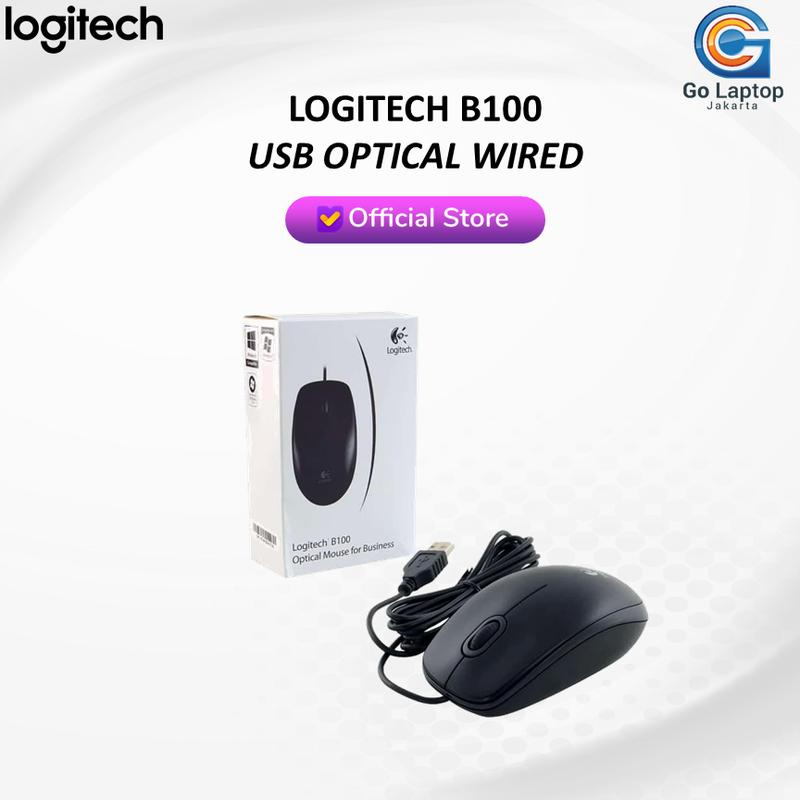 LOGITECH B100 MOUSE KABEL USB OPTICAL WIRED I Garansi Resmi - Shop ...
